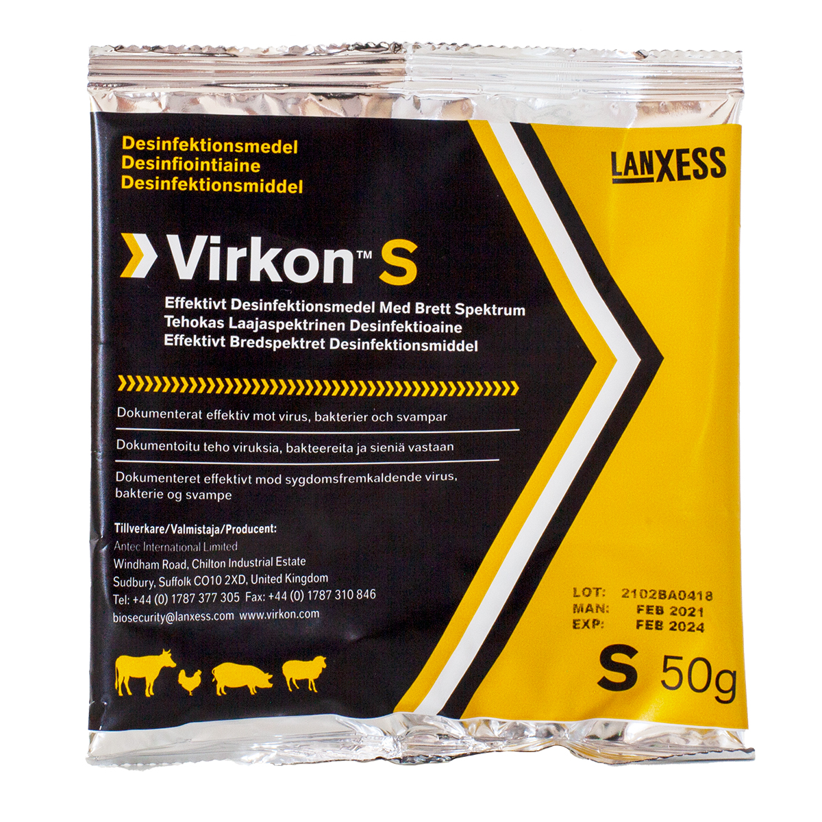 Virkon S Desinfektionsmedel, 50 g