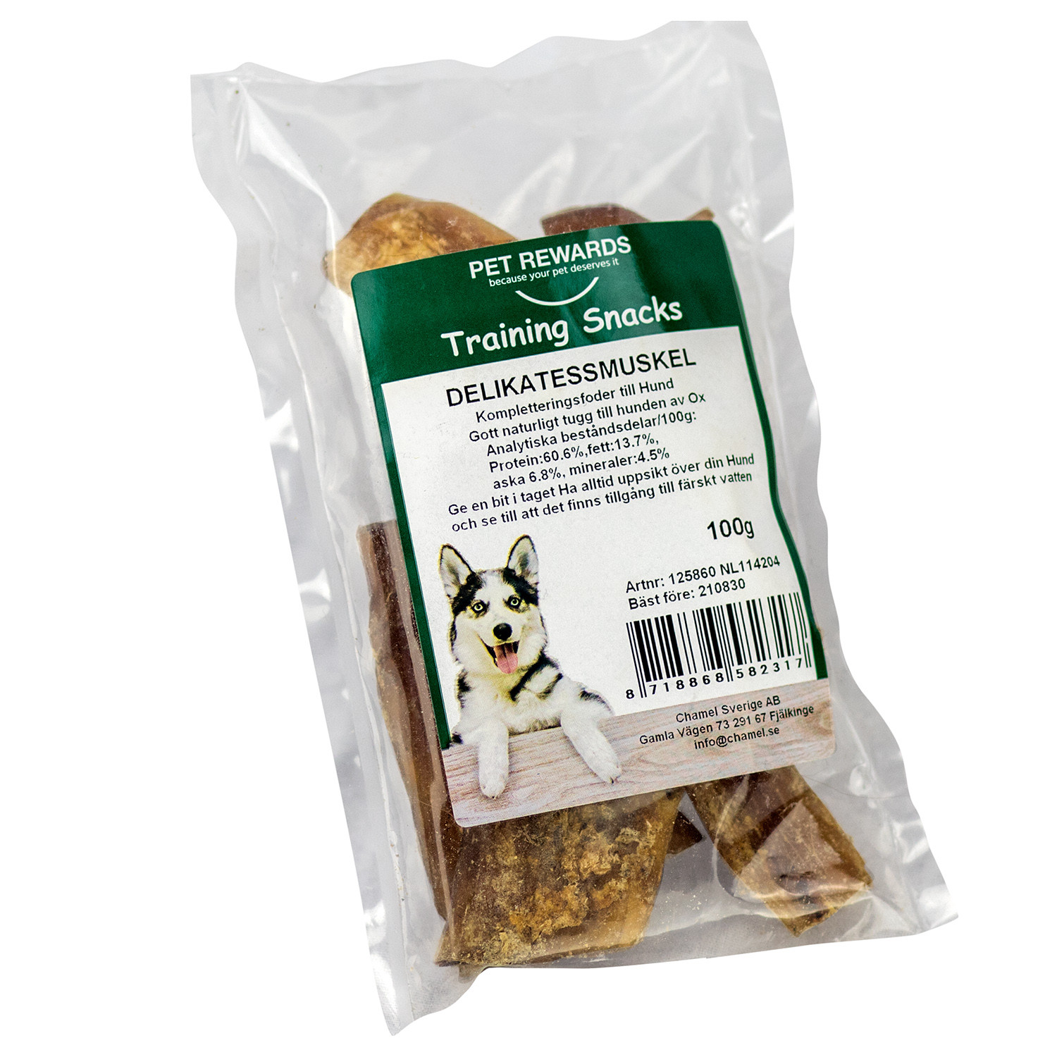 Delikatess muskel oxstrips 100 gr | Börjes Hästsport