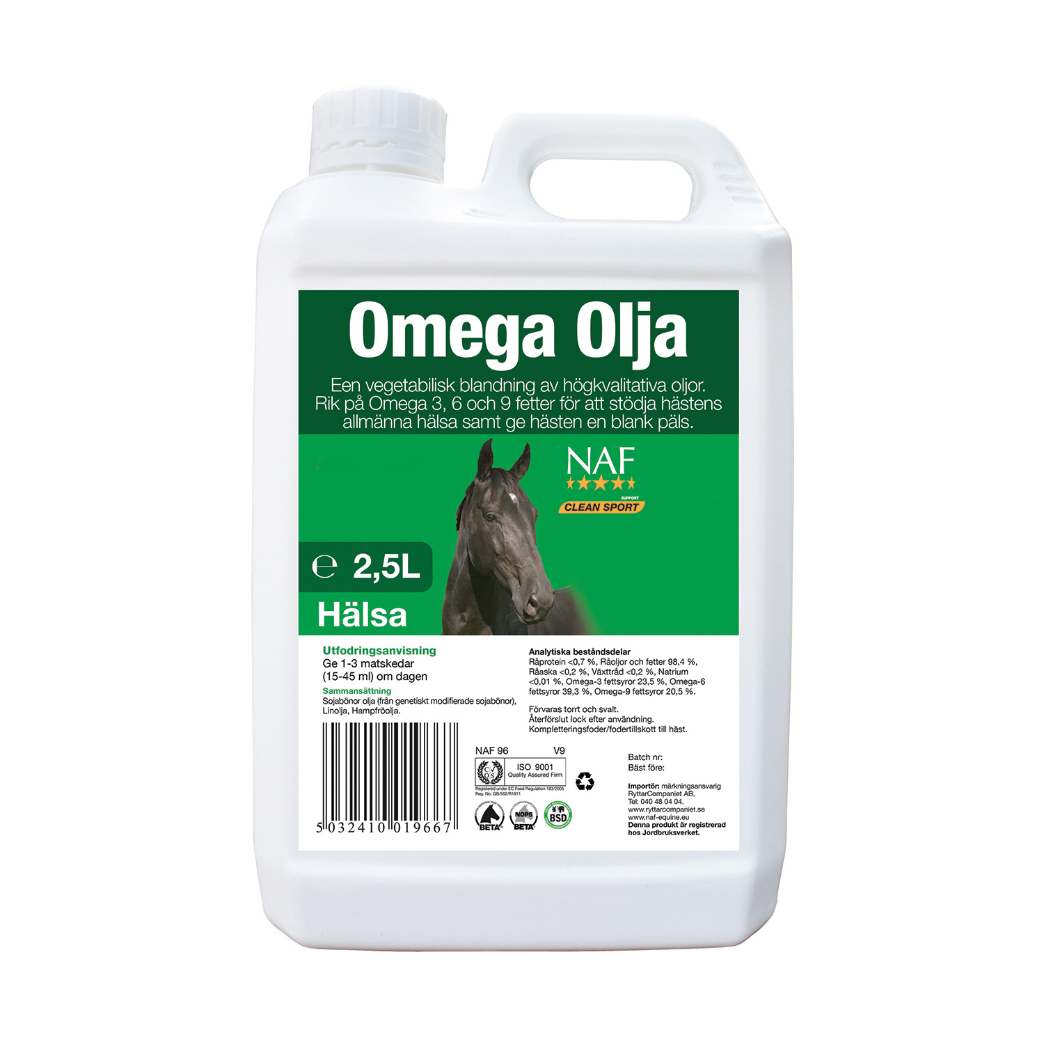 Naf omega oil 2,5 l | Börjes Hästsport